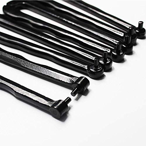 JOYUETLAN Universal Black Finish Steel Adjustable Face Spanner Wrench Pin Pliers For Round Nuts with Drilled Holes (3mm)