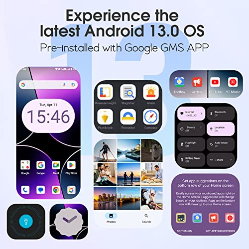 Ulefone Note 16 Pro Mobile Phones (16GB+256GB) Android 13 50MP Camera Octa Core Smartphone Unlocked 6.52” Waterdrop Screen, 4400mAh 4G Dual SIM Fingerprint Face ID GPS OTG, Globla Version- Black