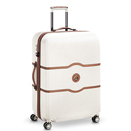 DELSEY Paris Chatelet Hard+ Hardside Luggage with Spinner Wheels, Champagne White, 2 Piece Set 21/28