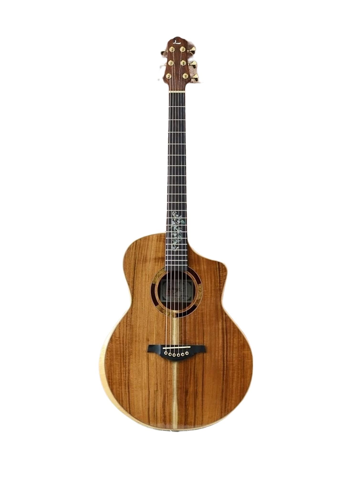guitar Solid Wood Acoustic Guitar,41 Inch Cutaway All Solid Guitar Acoustic electric guitar CJWSLYT (Size : 41 inches)