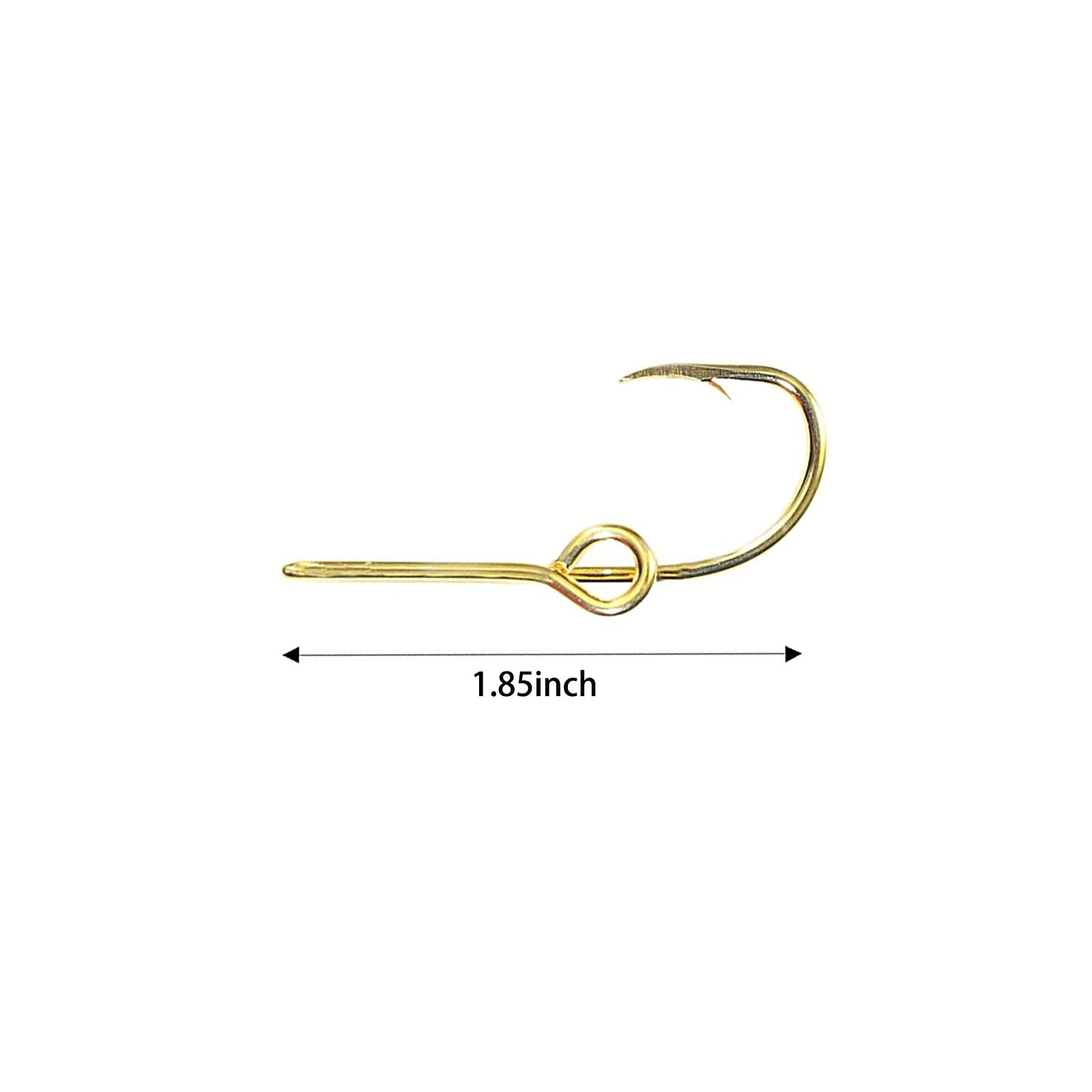 Fish Hook Hat Clip Hats Pins Decal Fish Hooks for Cap Hat Tie Clasp Money Clip (2 Gold)