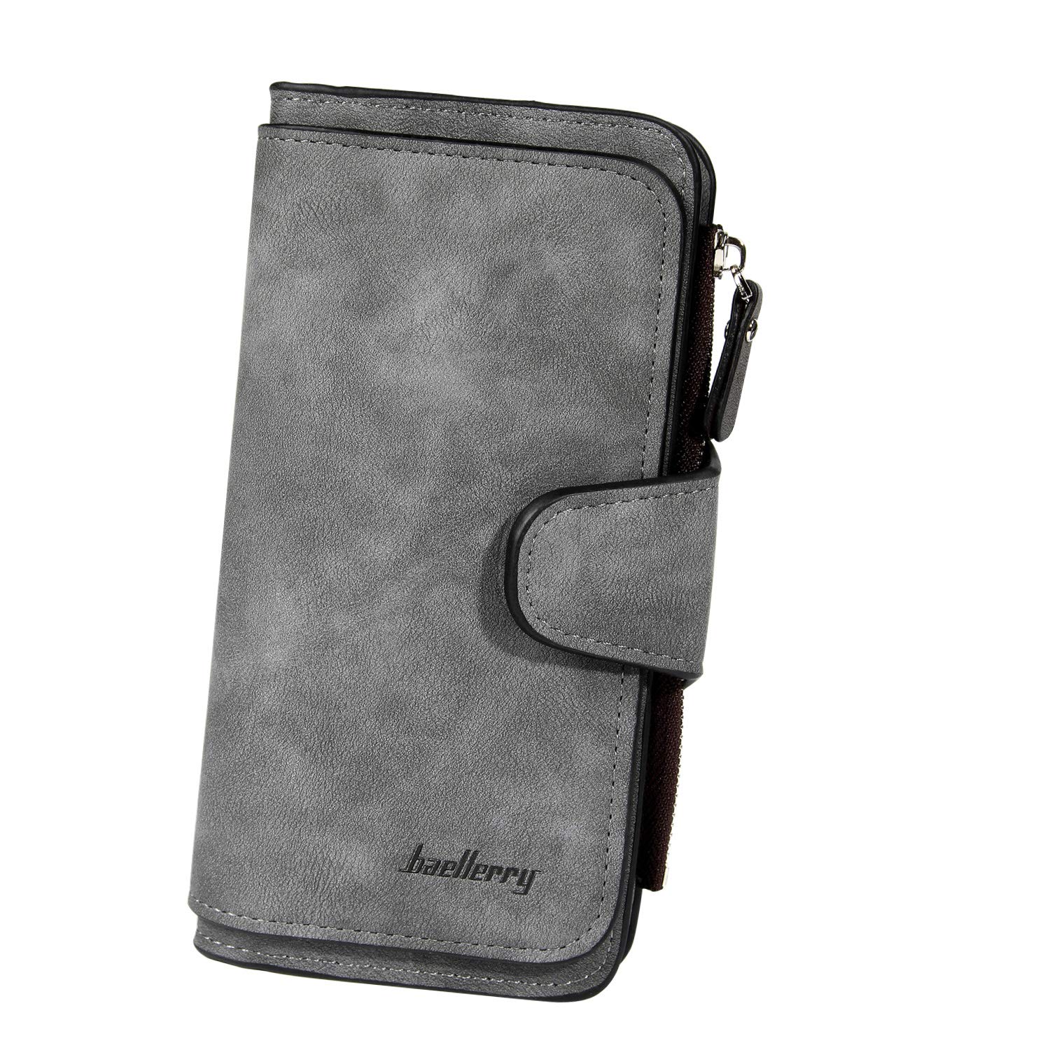 Wallet for Women RFID Blocking Clutch Purse Long Ladies Credit Card Holder Organizer(Dark Grey)