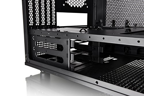 Thermaltake Core V21 SPCC Micro ATX, Mini ITX Cube Gaming Computer Case Chassis, Small Form Factor Builds, 200mm Front Fan Pre-installed, CA-1D5-00S1WN-00 Black