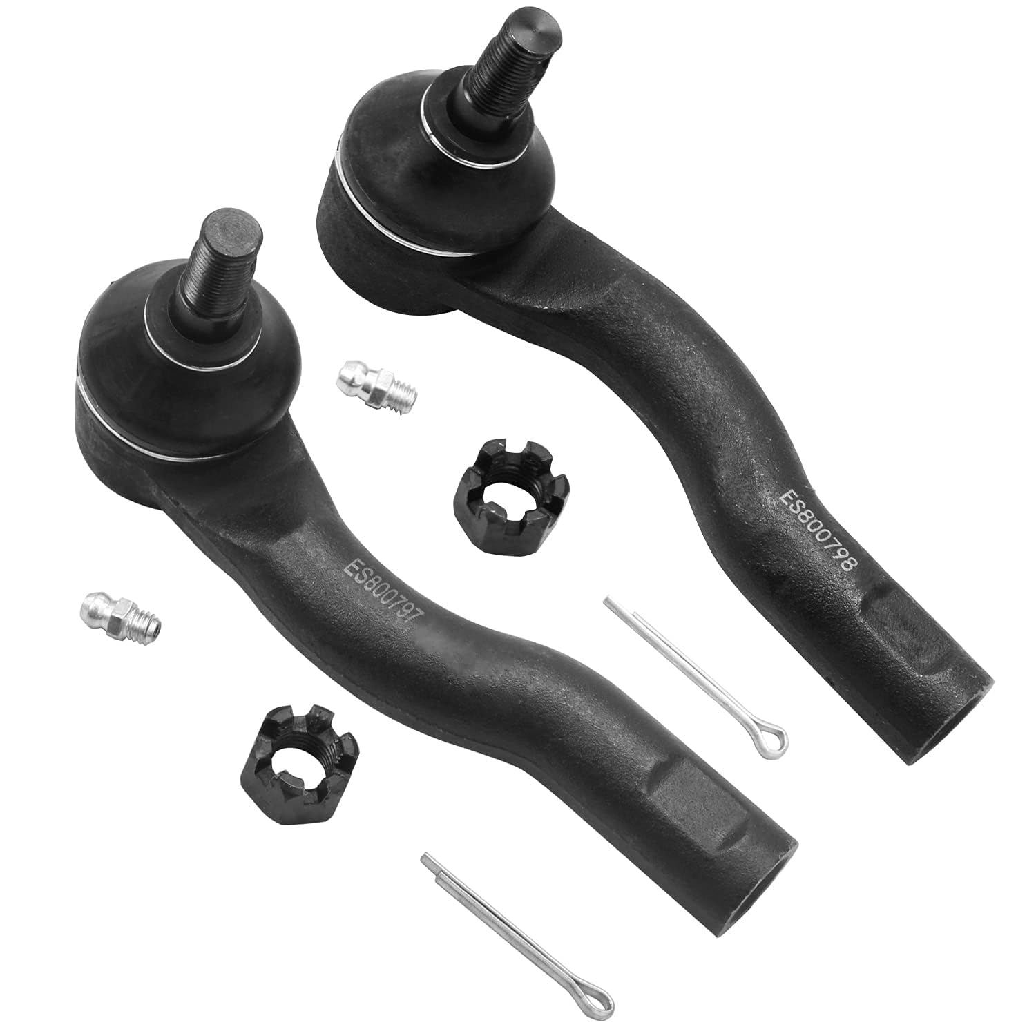 Detroit Axle - 4 Front Tie Rods for 2010 2011 2012 Ford Fusion 2.5L & 3.0L, Mercury Milan, Inner & Outer Tie Rod Ends Replacement