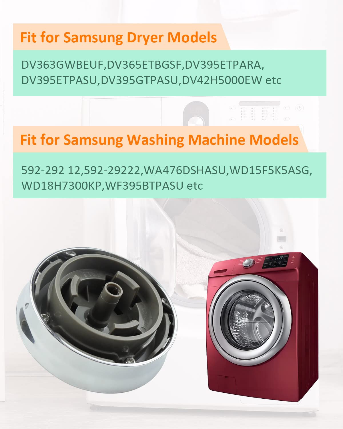 DC97-18058C Fit for Samsung Laundry Appliance Control Knob Replaces #AP6002623 DC67-00680A DC97-18058A DC97-18058B Washer Dryer Machine Knob