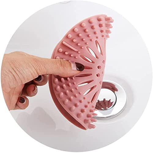 Hair Drain Catcher, Round Shower Drain Covers for Shower, Silicone Hair Catchers,Easy to Install and Clean Suit for Bathroom Bathtub and Kitchen Drain Protector 4 Pack