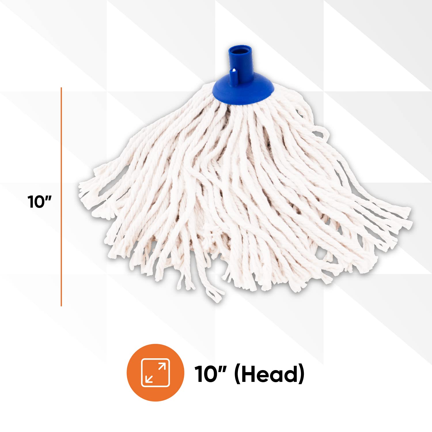 Superio String Mop Replacement, Cotton Mop Head, Refill for Cotton String Mop for Hardwood Floor Cleaning Self Wringing Mop for Home, Kitchen, Bath Heavy Duty Mop Commercial/Industrial, 10β Strings