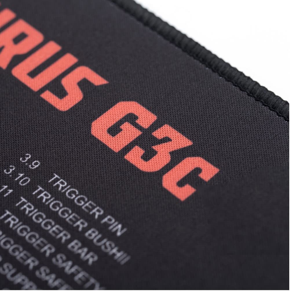 Gun Cleaning Rubber Mat for Taurus G2C G3C CZ P-10C with Parts Exploded View Diagram Instructions Gunsmithing Maintenance Protect Pad Oil Solvent Resistant Patches 9mm .40 Kit (G3C Mat)