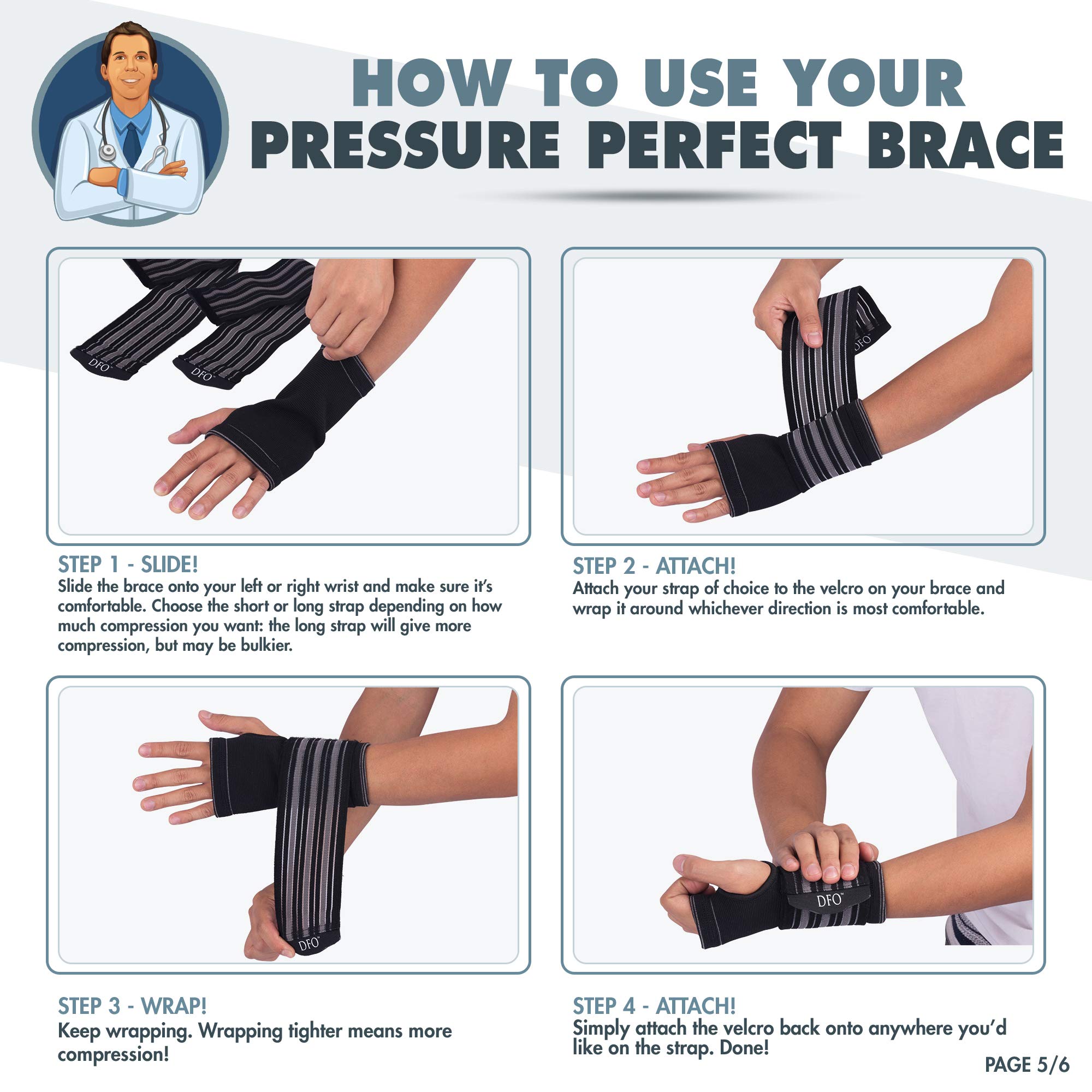 Dr. Frederick's Original Pressure Perfect Wrist Brace - Small