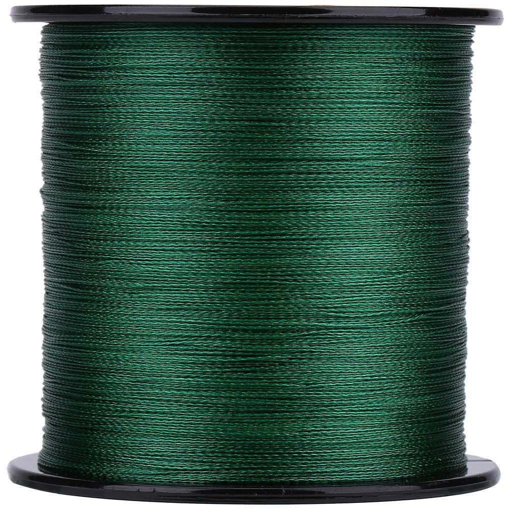 Fishing Line, Fishing Wire Multifilament Fish Line 4 Strands Fish Line for Fishing(Green, 0.6)