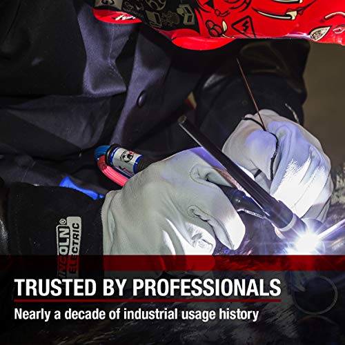 Lincoln Electric Grain Leather TIG Welding Gloves | High Dexterity | Large | K2981-L, White, Black