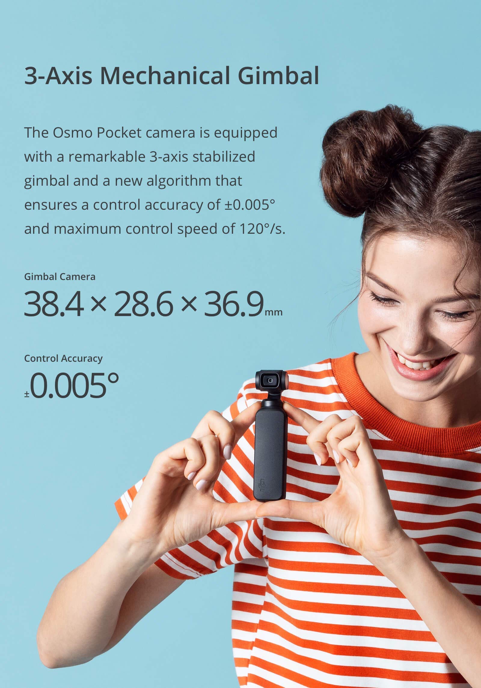 DJI Osmo Pocket Handheld 3 Axis Gimbal Stabilizer with Integrated Camera, Starter Bundle with Tripod, PolarPro Mount, Cradle, 64GB microSD Card, Case, Cloth