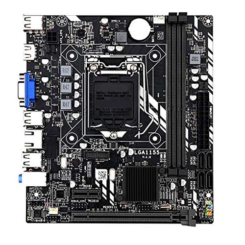 Misaso LGA 1155 Motherboard for Core I7 / I5 / I3 / Pentium/Celeron LGA1155 DDR3 M-ATX Motherboards H61