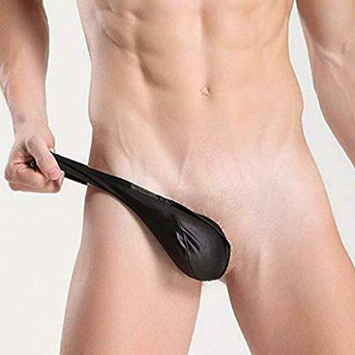 DSFH Novelty Funny Sexy Half Thongs Men G-Strings With Pouch Briefs V-Strings T-Back Underwear Panties Naughty Sex Cheeky Bikinis Solid Color Seamless Underpants Mens Knickers Hipsters Blue