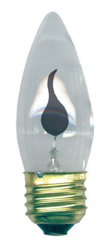 Creative Hobbies® 3 Watt Flicker Flame Light Bulb - Flame Shaped, Flickering Orange Glow for Unique Ambience - E26 Standard Base, Box of 10
