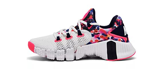 Nike Women's Free Metcon 4 Training Shoes, Summit White/Blackened Blue, 7.5 M US
