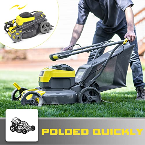 PowerSmart 40V MAX 17-Inch Cordless Lawn Mower & String Trimmer Combo Kit, 4.0Ah Battery and Charger Included (PS76404C)