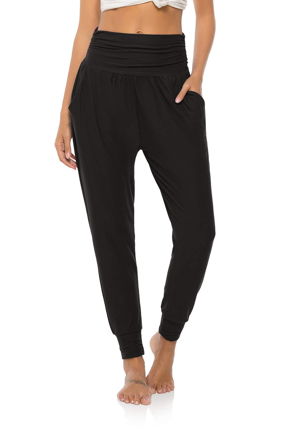 DIBAOLONG Womens Yoga Sweatpants Loose Workout Joggers Pants Comfy Lounge Pants with Pockets Colour 11 L