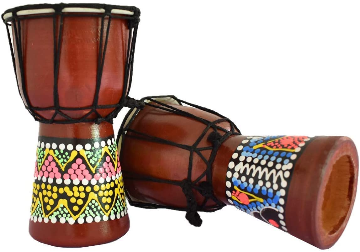 Djembe,12*6 inch African Drum Djembe Mahogany Goatskin Drumhead