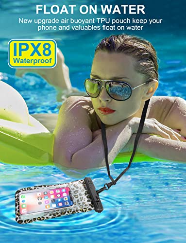 Universal Waterproof Phone Pouch, Floating Waterproof Phone Case for iPhone 14 13 12 11 Pro Max XS Plus Samsung Galaxy-7", IPX8 Cell Phone Dry Bag -4 Pack