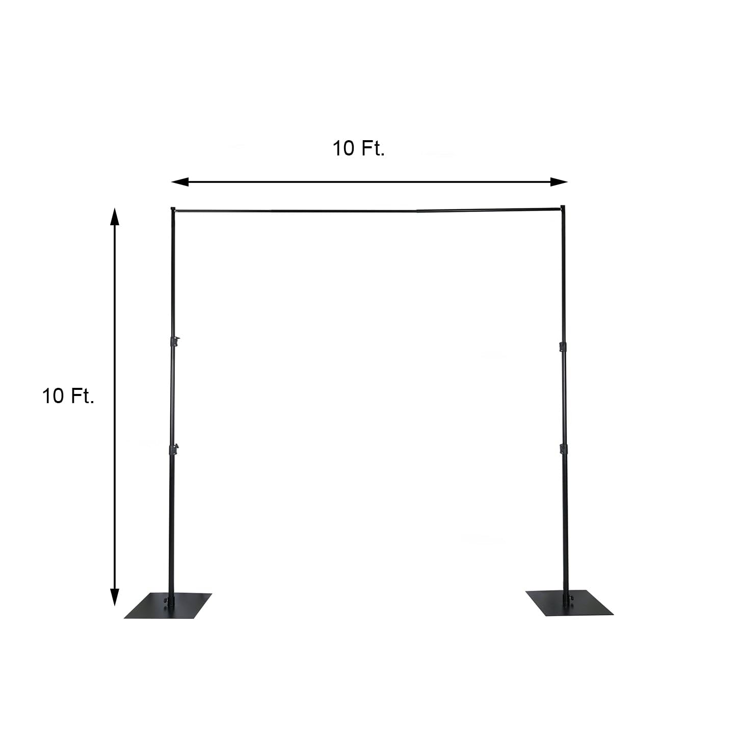 Efavormart 10ft x 10ft Heavy Duty Pipe and Drape Kit Backdrop Support with Metal Steel Base for Wedding, Party, Event, Photography, and Exhibition Decoration