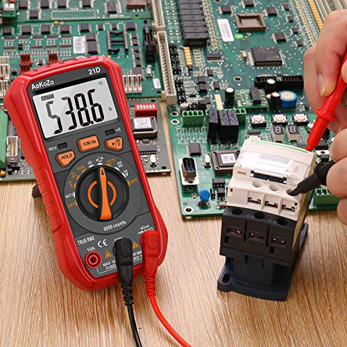 Digital Multimeter Tester,AoKoZo 21D Electrical Voltmeter Tester,Volt Multi Meter,6000 Counts ,TRMS