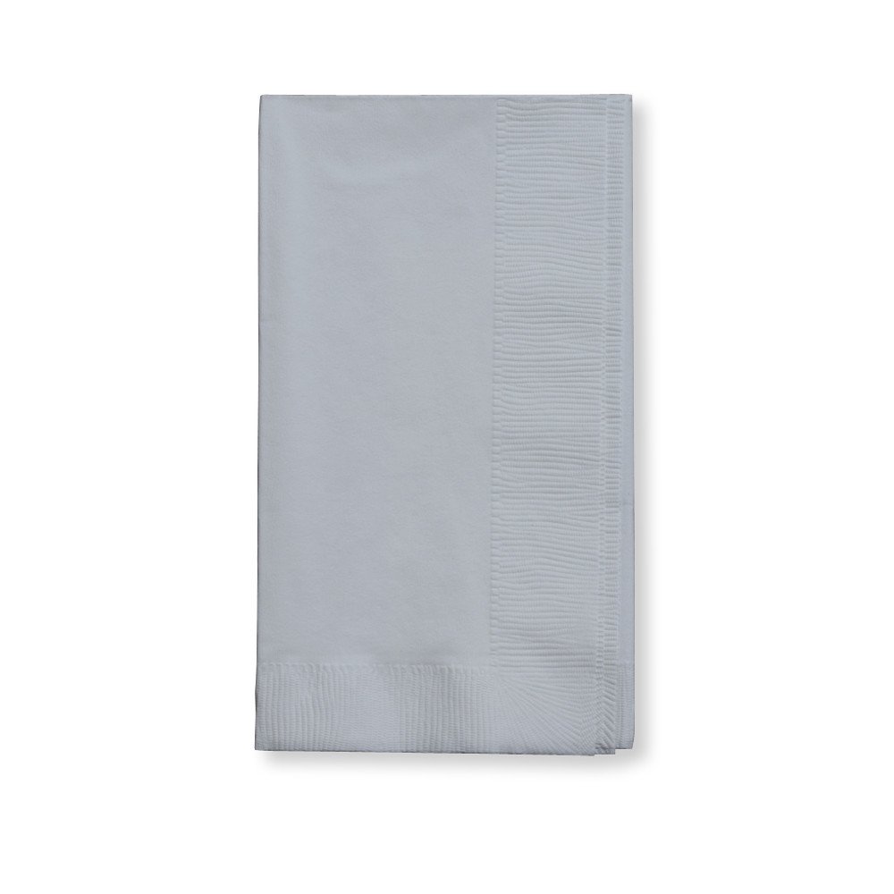 Creative Converting Touch of Color 100 Count 2-Ply Paper Dinner Napkins, Shimmering Silver - 273281