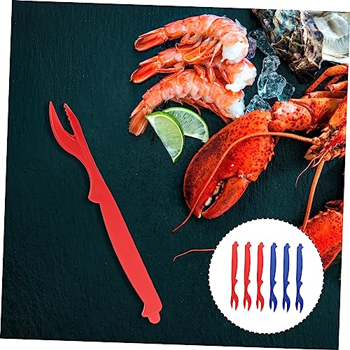 SWOOMEY 6pcs Crab Eating Tool Lobster Claw Lobster Pick Crab Opener Tools Blue Outfit Kitchen Utensil Sets Lip Gloss Set Crab Needles Crab Eating Gadgets Kitchen Tools Plastic Walnut Blush