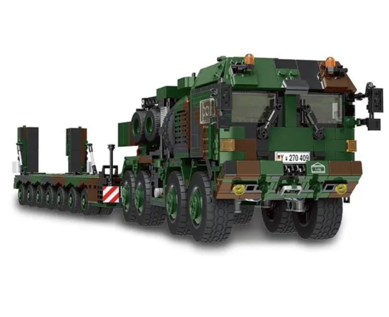 General Jim's Military Brick Building Set - German Army SLT Mammut Tank Vehicle Transporter Truck Building Blocks Model for History Enthusiast, Teens and Adults