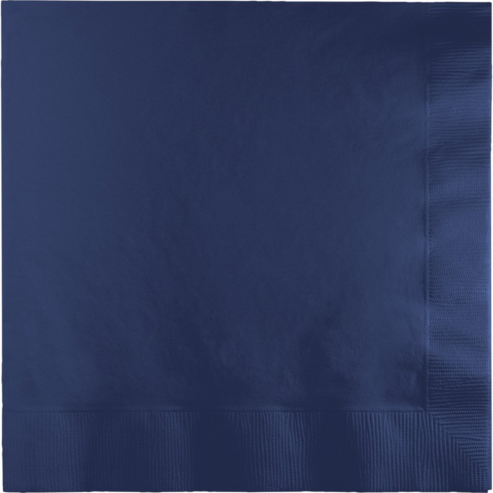 Creative Converting 500-Count Touch of Color 3-Ply Paper Lunch Napkins, Navy - 581137B