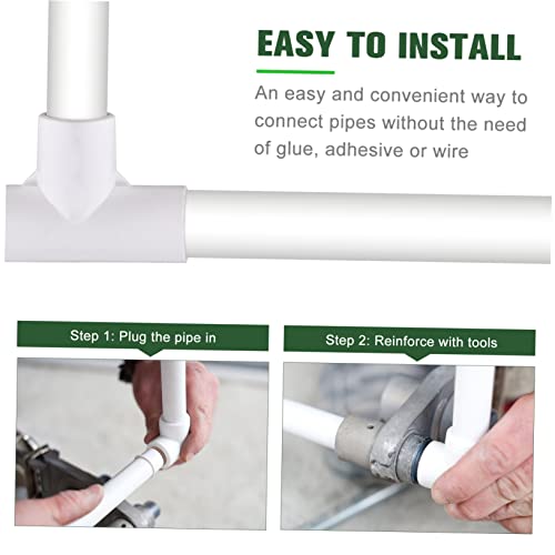 Happyyami 20 Pcs Water Pipe Elbow Clothes Rack with Shelf Carassosories Pvc Fittings Pvc Pipe 1/2 Inch Dress Hangers Elbow Fitting Tee Corner Fitting 4 Way Pvc Tee Pvc Pipe Connector Frame