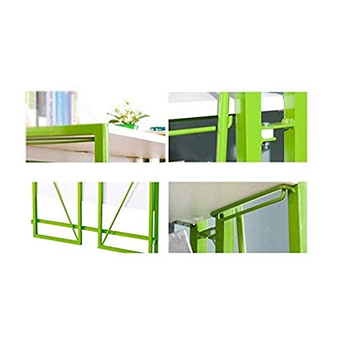 LIRUXUN Creative Folding Desk, Stylish Learning Computer Desk Home Desk Writing Desk Long, Green