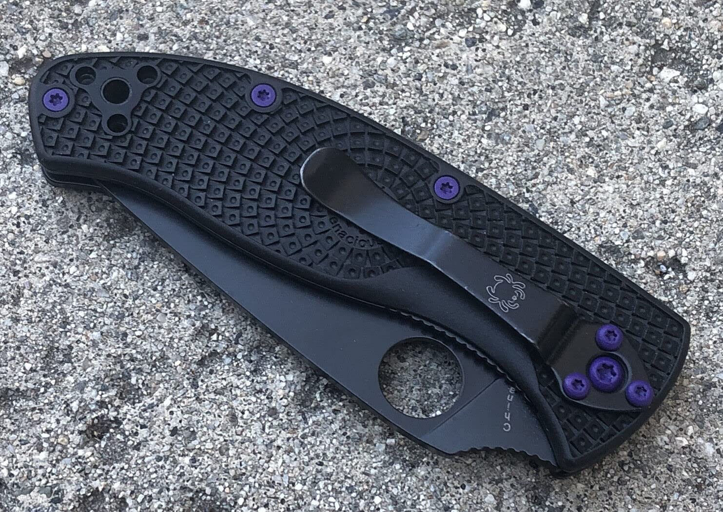 Flat Purple Screws Set For Spyderco Tenacious and Resilience Pocket Knife