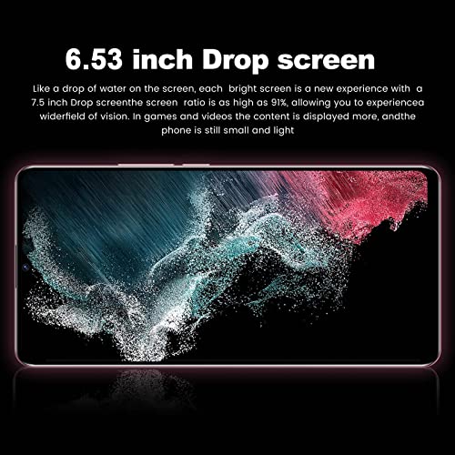 Unlocked Smartphones, 5G Android Smart Phone HD Full Screen Phone, Dual SIM Unlocked Cell Phone, 2+16G RAM, Long Battery Life, 6.53-inch Water Drop Screen Touch Screen Mobile Cell Phone (White)