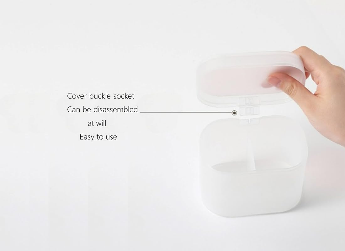 Sprigold home transparent cotton pads/swabs large capacity storage box with PP(polypropylene) material, easy to use and take,beautiful design, muti-purpose, moisture-proof and dust-proof (Home)