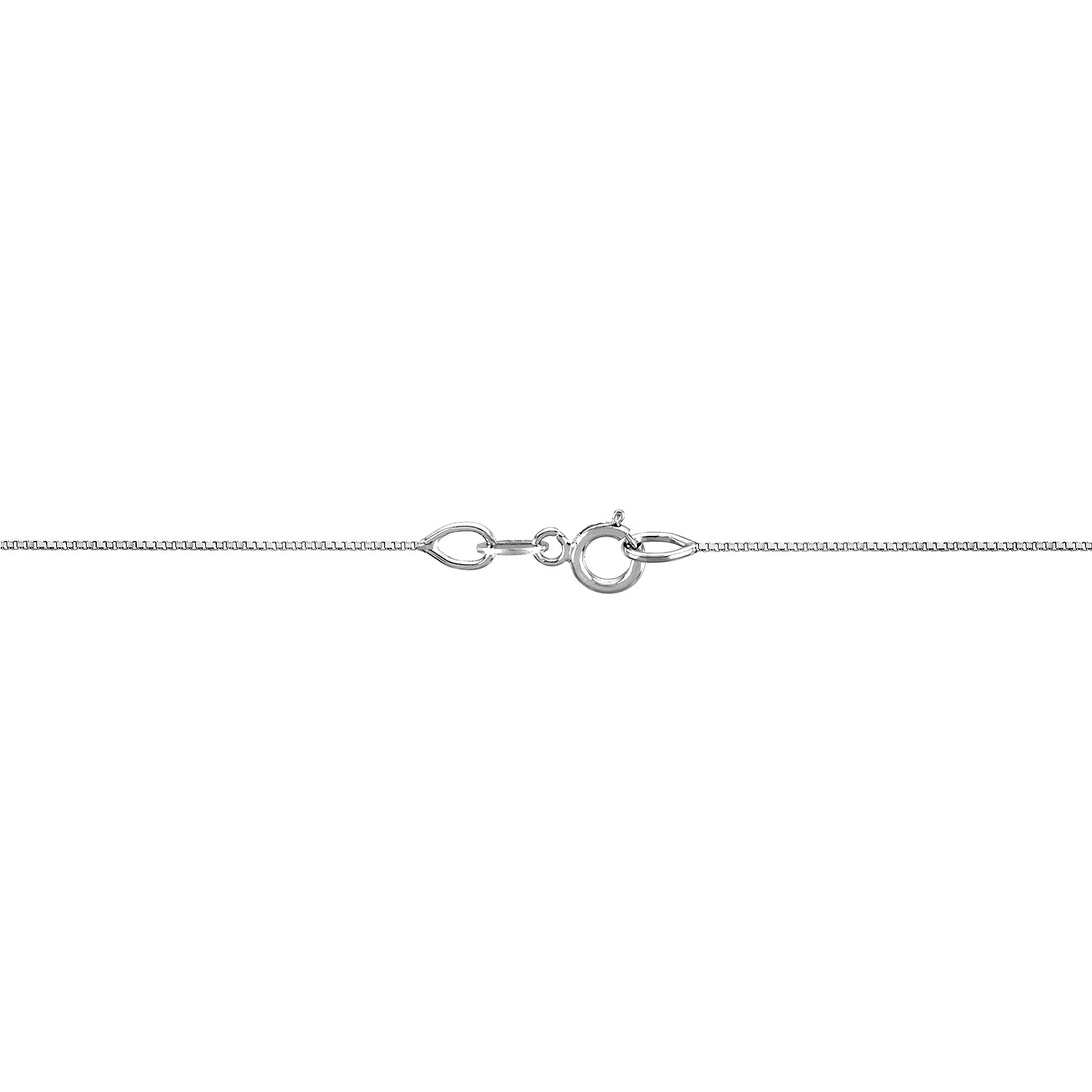 Diamond Wish 1/2 Carat Round Moissanite Solitaire Pendant Necklace in 14k White Gold (H-I, 5 mm) 4-Prong 16 to 18 Inch Adjustable Chain Spring Ring