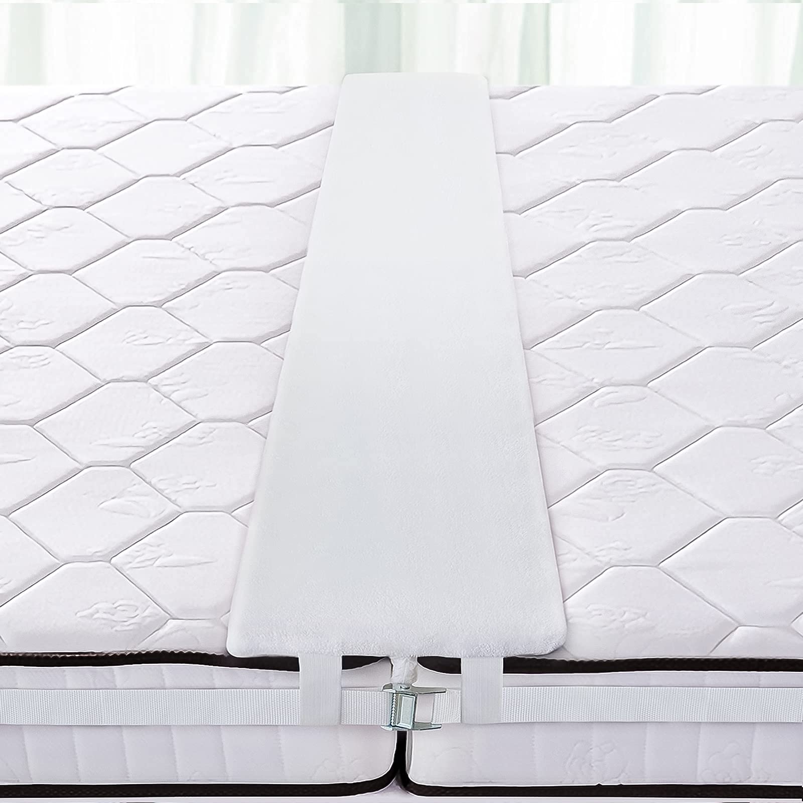 SPRINGSPIRIT Bed Bridge Twin to King Converter Kit - Improved Style, Mattress Strap Include, Twin Bed Connector for 2 Single Twin Mattress, Easy Assemble, Great for Stayovers & Guest.