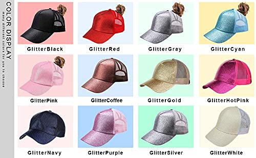 Criss Cross Hat Washed Distressed Baseball Cap Ponytail Hat High Messy Bun Ponycap for Women