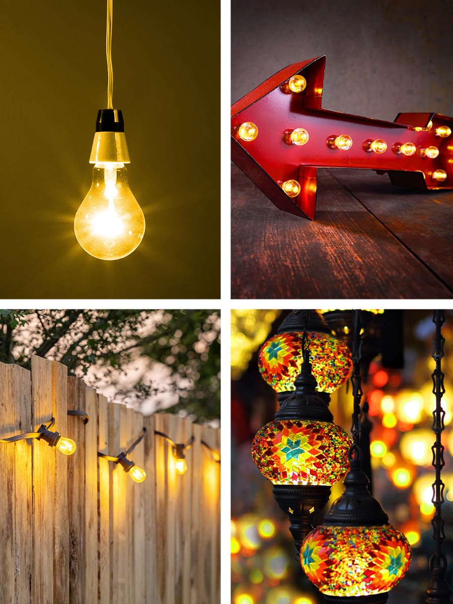 Mandala Crafts Clear 25 Watt Red Light Bulbs E26 Medium Base 120V 25W Red Bulbs