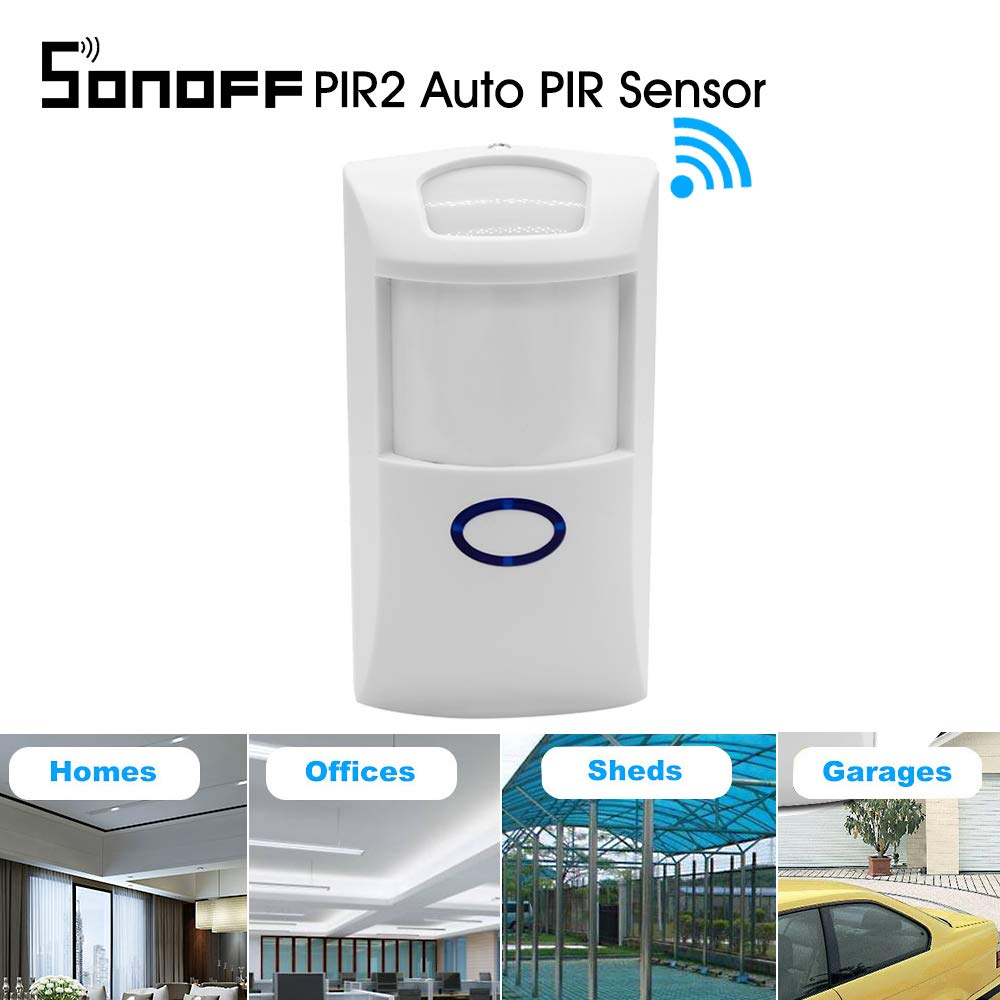 Docooler Sonoff PIR2 Dual Infrared PIR Sensor IR Wireless Motion Detector Smart Home Automation Security Alarm System for Alexa Google Home