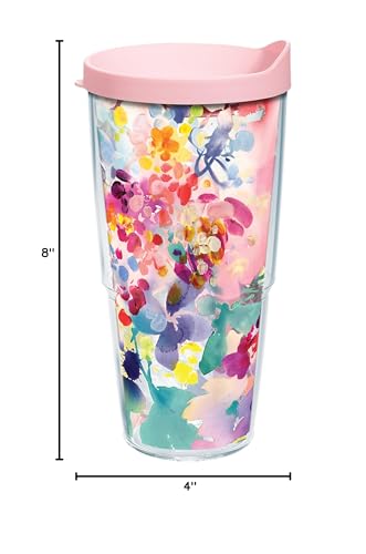 Tervis CreativeIngrid Aura Made in USA Double Walled Insulated Tumbler Travel Cup Keeps Drinks Cold & Hot, 24oz, Classic