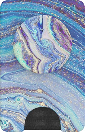 PopSockets Phone Wallet with Expanding Phone Grip, Phone Card Holder - Lilac Agate