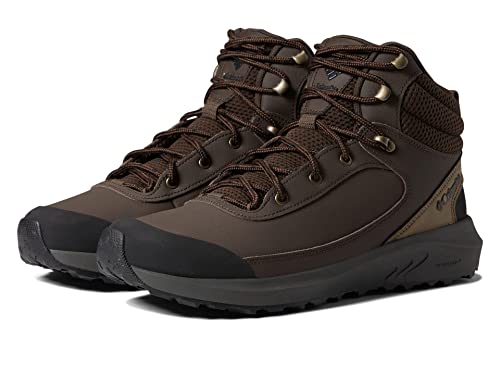 Columbia Men's Trailstorm Peak Mid Hiking Shoe, Cordovan/Black, 9