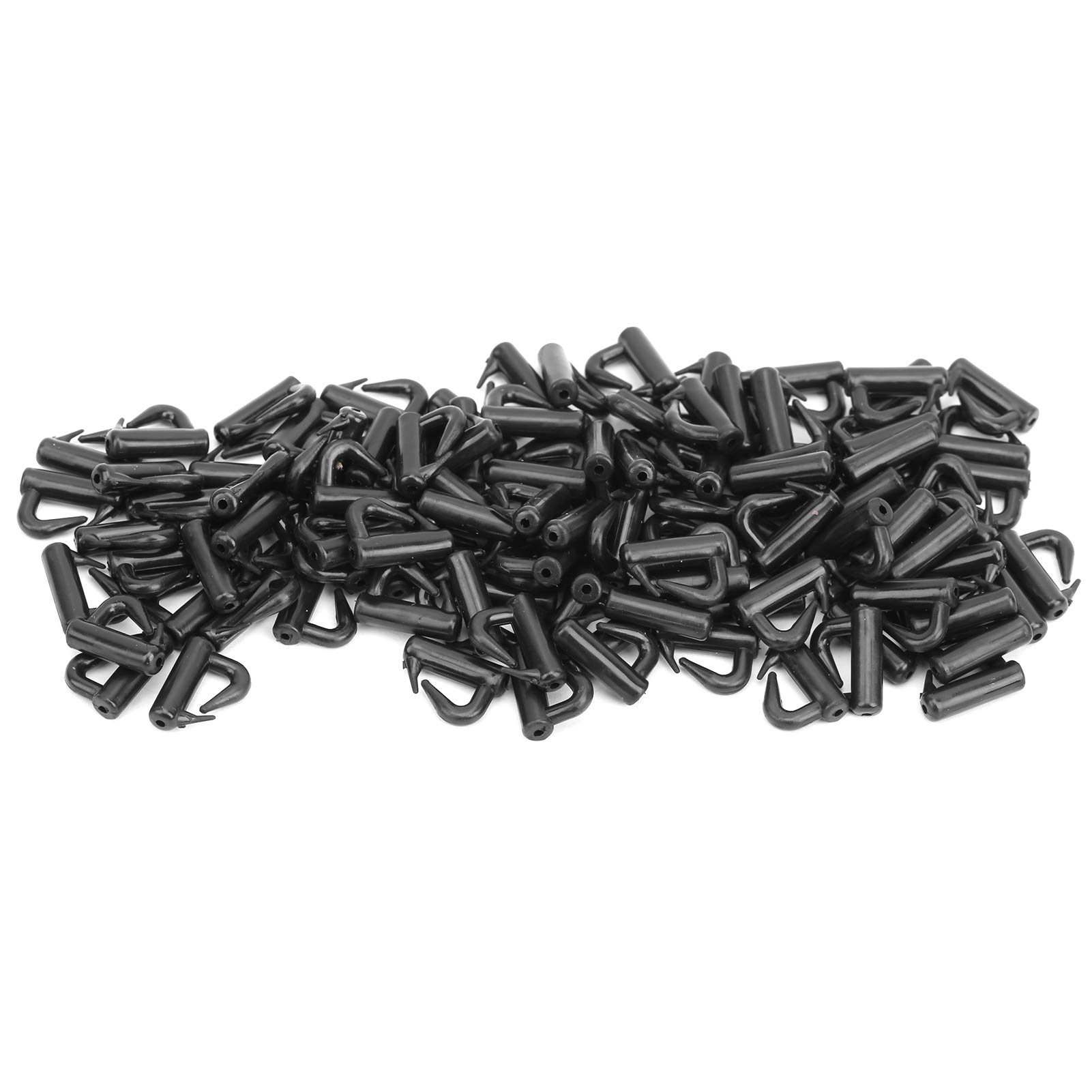 Dilwe 120Pcs Clevis, Snaps, Black Clevis Fishing Tackle Fast Change Accessories