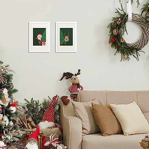 upsimples 8x12 Picture Frame Set of 3, Made of High Definition Glass for 6x8 with Mat or 8x12 Without Mat, Wall Mounting Photo Frames, White