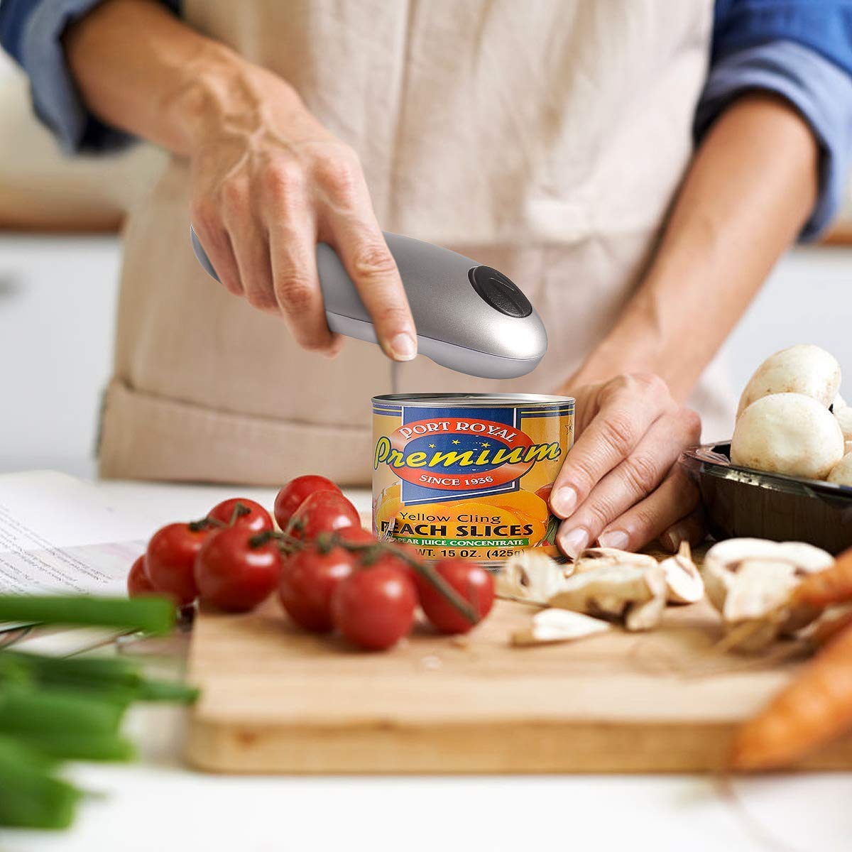 Electric Can Opener, Kitchen Safety Automatic Can Opener, Smooth Edge, Food-Safe and Battery Operated Electric Can Openers Prime for Seniors and Arthritics (Battery Not included)