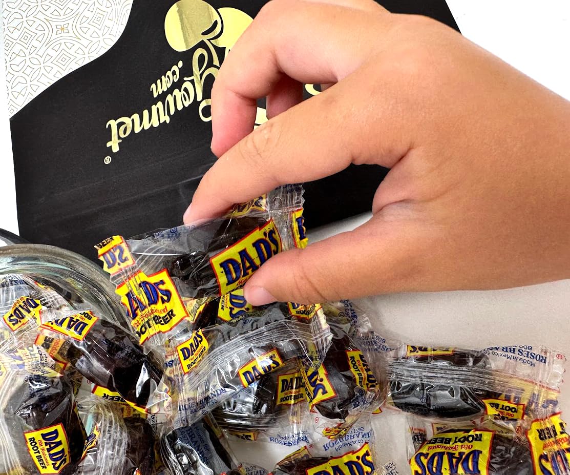 Dad's Wrapped Rootbeer Barrels | Hard Candy | Old Fashioned Bulk candies | 1 pound
