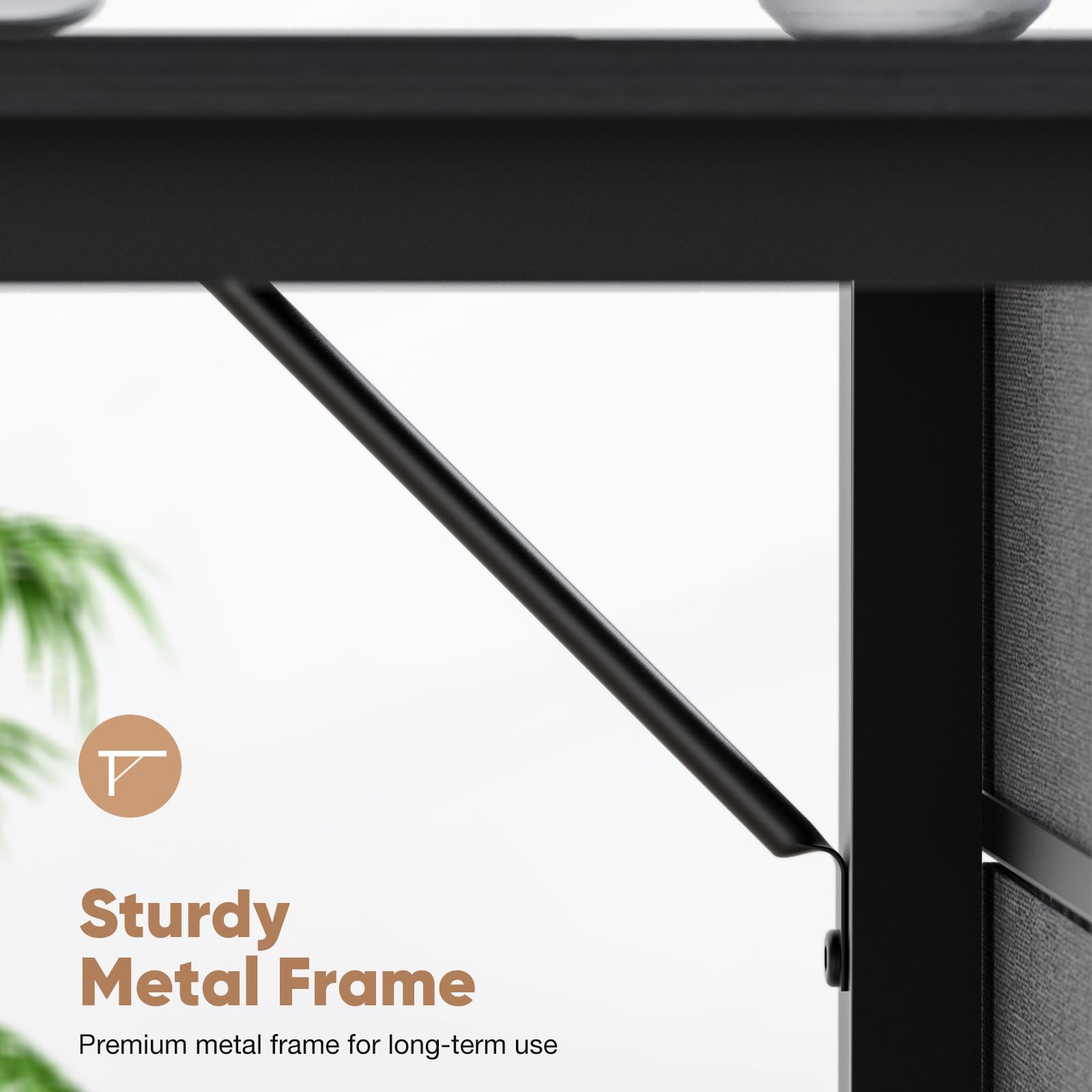 DUMOS Home Office Computer Desk, 40 Inch, Black