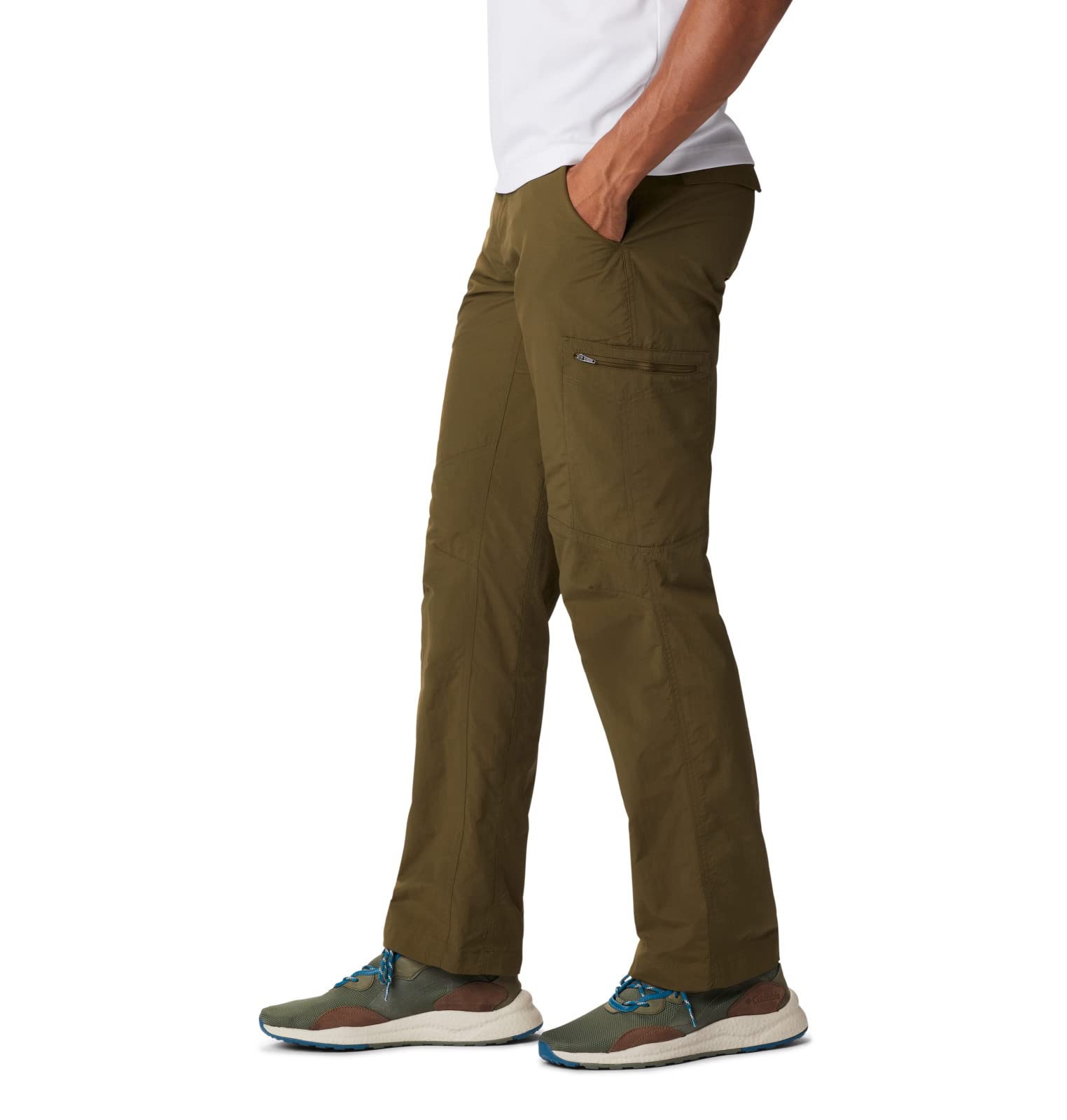 Columbia Men’s Silver Ridge Cargo Pants, Moisture Wicking, Sun Protection, New Olive, 32