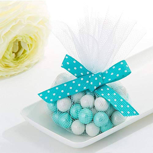 TABLECLOTHSFACTORY 25pcs/ pk 9" Tulle Circles Wedding Party Baby Shower Favors - Pink